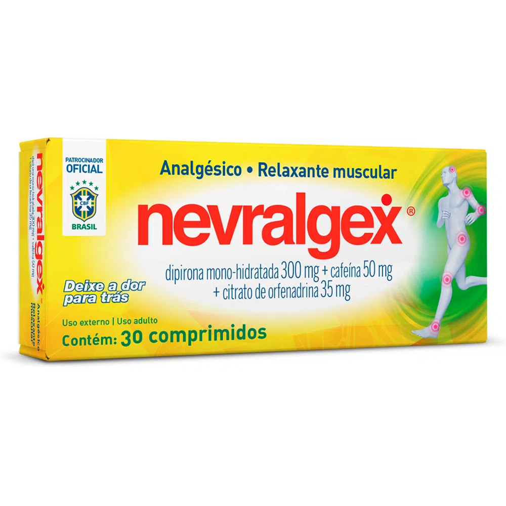 Nevralgex 300mg + 50mg + 35mg, caixa com 30 comprimidos P7896523208404 ...