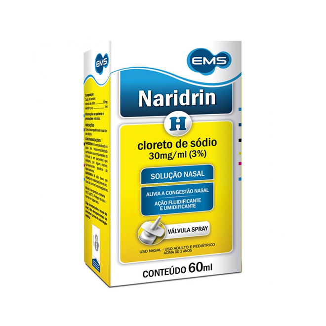 Naridrin H 30mg/mL, caixa com 1 frasco com 60mL de solução de uso nasal ...