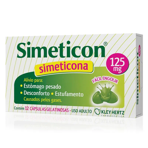 Simeticon 125mg, caixa com 12 cápsulas gelatinosas P7896331706574 ...