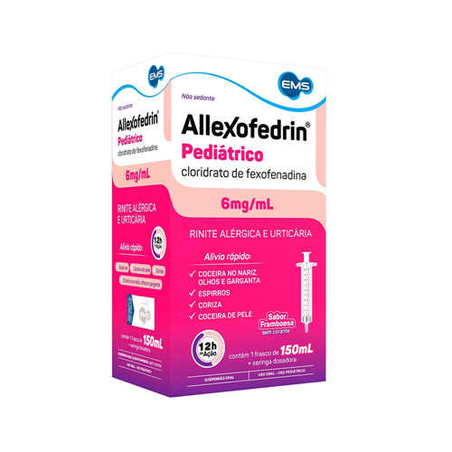 ALLEXOFEDRIN PED 6MG SUS ORAL 150ML EMS - Allexofedrin Pediátrico 6Mg ...