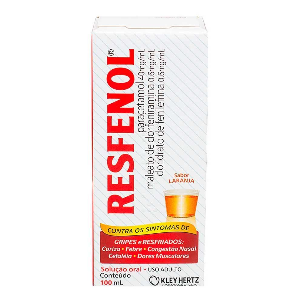 Resfenol 40mg/mL + 0,6mg/mL + 0,6mg/mL, caixa com 1 frasco com 100mL de ...
