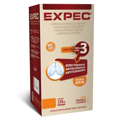 Expec 0,4mg/mL + 20mg/mL + 4mg/mL + 6mg/mL, caixa com 1 frasco com ...