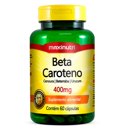 BETA CAROTENO 400MG C/60 CAPS MAXINUTRI - Beta Caroteno 400Mg Com 60 ...