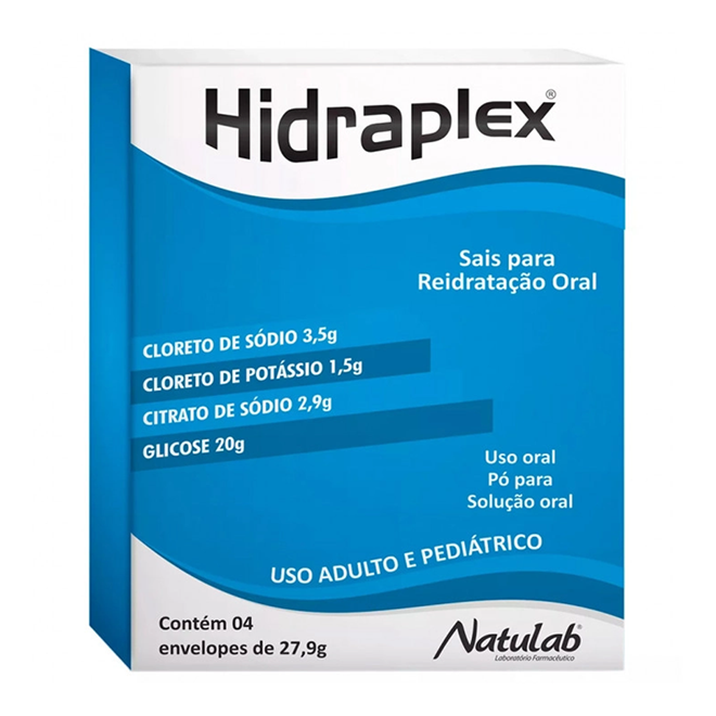 Hidraplex 4 envelopes com 27,9g de pó para solução de uso oral, sabor ...