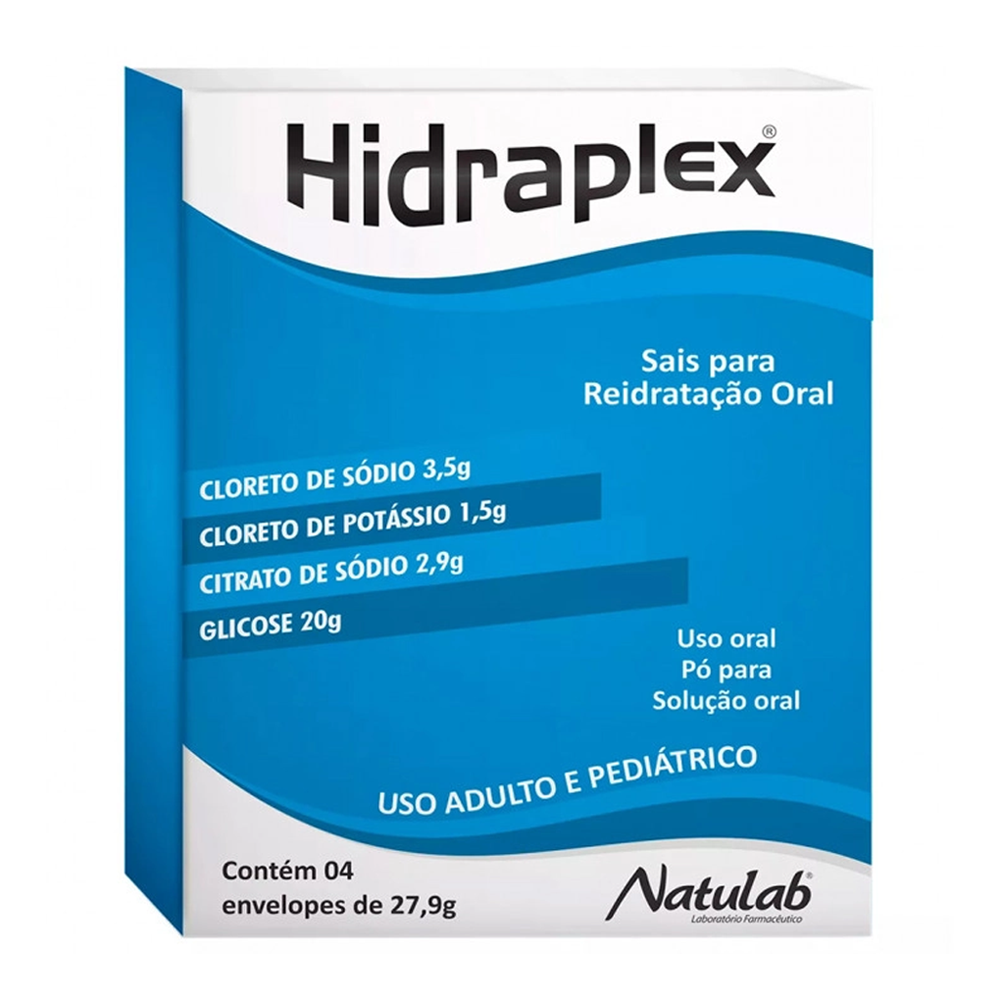 Hidraplex 4 envelopes com 27,9g de pó para solução de uso oral, sabor ...