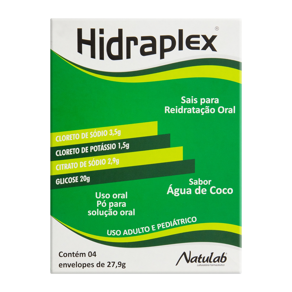 Hidraplex 4 envelopes com 27,9g de pó para solução de uso oral, sabor ...