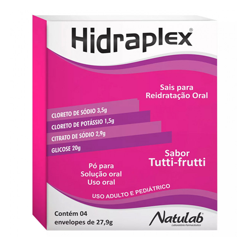 Hidraplex 4 envelopes com 27,9g de pó para solução de uso oral, sabor ...