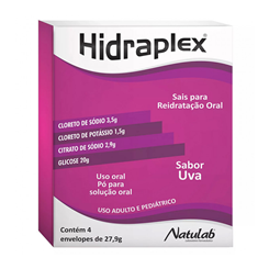 Hidraplex 4 envelopes com 27,9g de pó para solução de uso oral, sabor ...