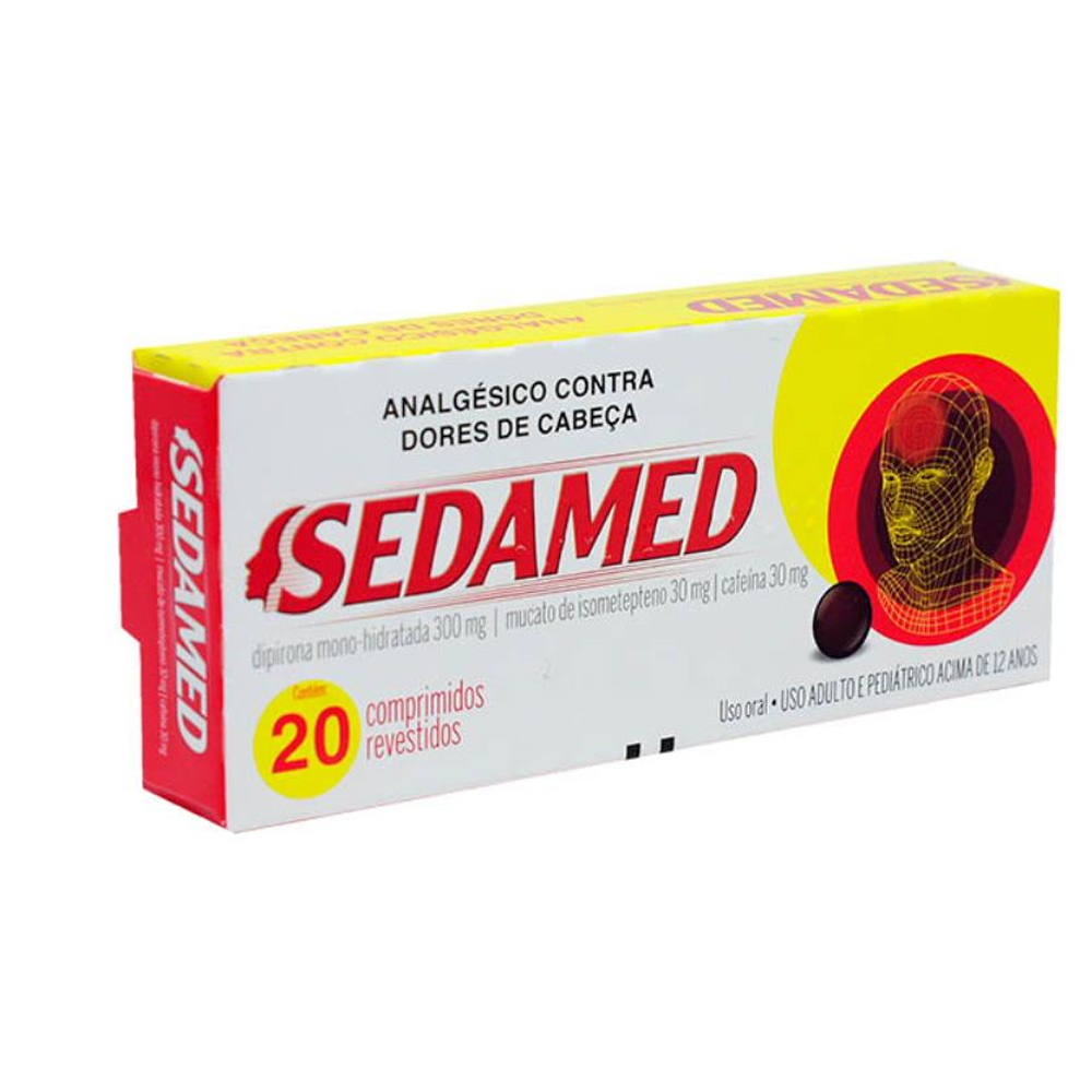 Sedamed 30mg + 300mg + 30mg, caixa com 20 comprimidos revestidos ...