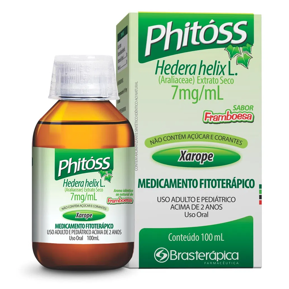 Phitoss 7mg/mL, caixa com 1 frasco com 100mL de xarope P7898100243112 ...