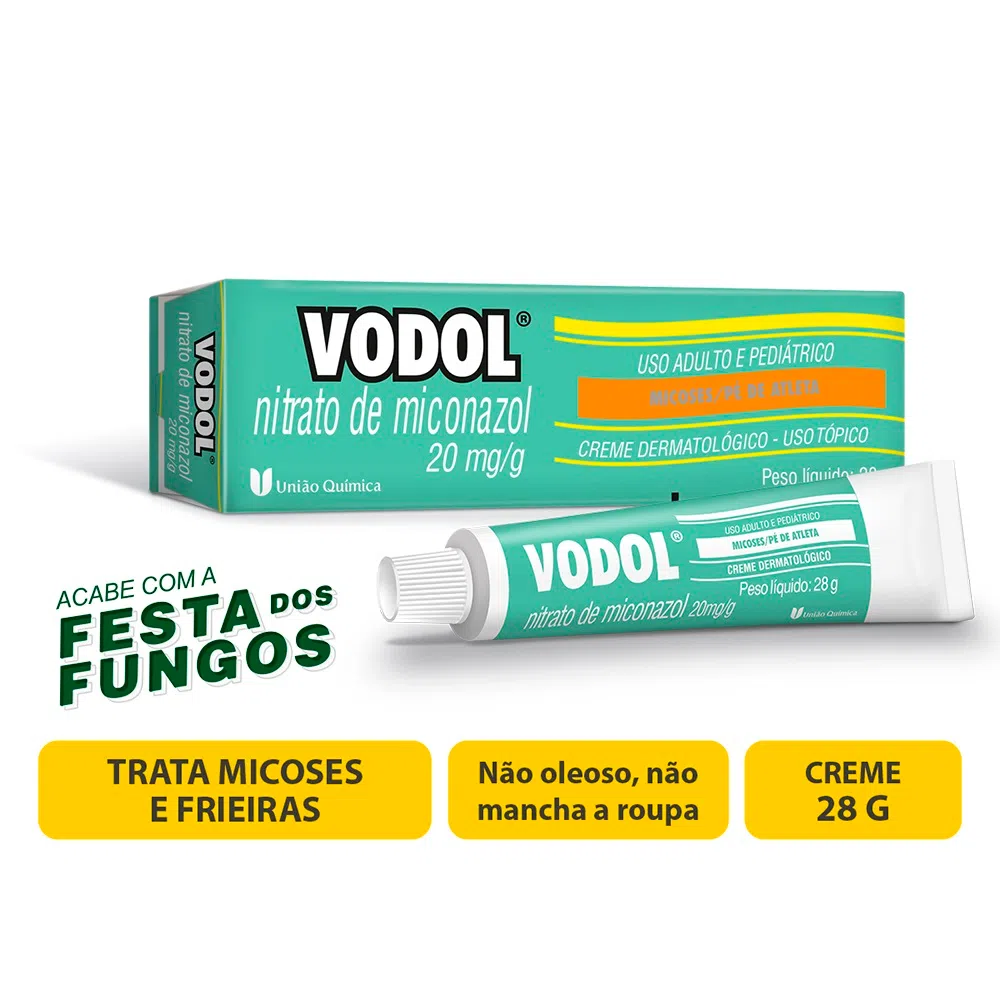 Vodol 20mg/g, caixa com 1 bisnaga com 28g de creme de uso dermatológico ...