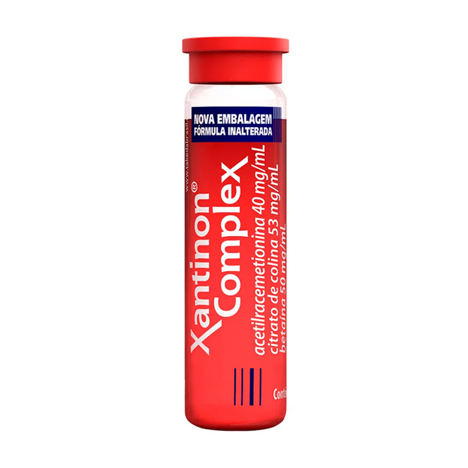 Xantinon Complex 40mg/mL + 53mg/mL + 50mg/mL, caixa com 1 flaconete com ...