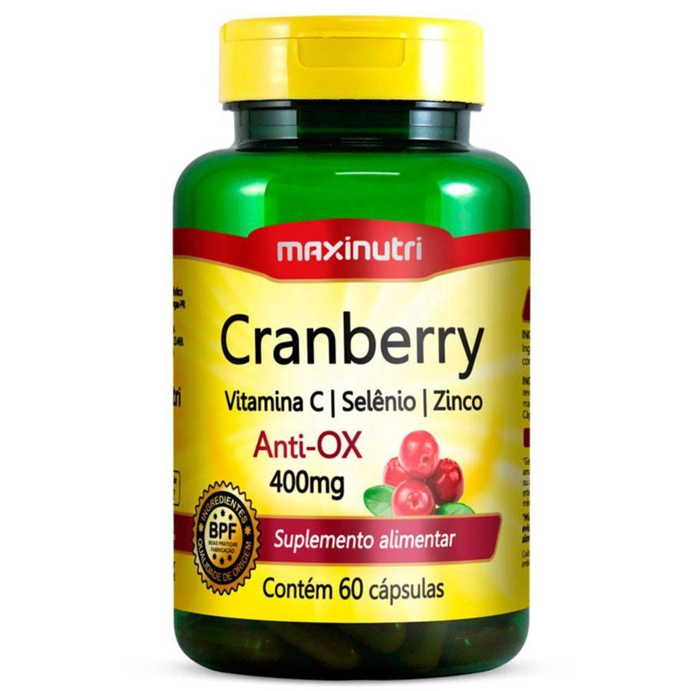 Cranberry Maxinutri 400mg, frasco com 60 cápsulas P7898593050082 ...