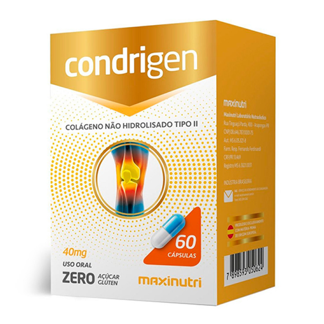 Condrigen 40mg, caixa com 60 cápsulas P7898593050617 - Condrigen 40Mg ...