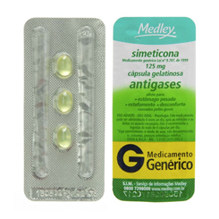 Simeticona Cápsula - Medley 125mg, blíster com 3 cápsulas gelatinosas ...