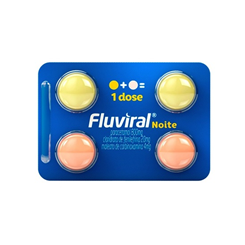 Fluviral Noite 400mg + 20mg + 400mg + 4mg, blister com 4 comprimidos ...
