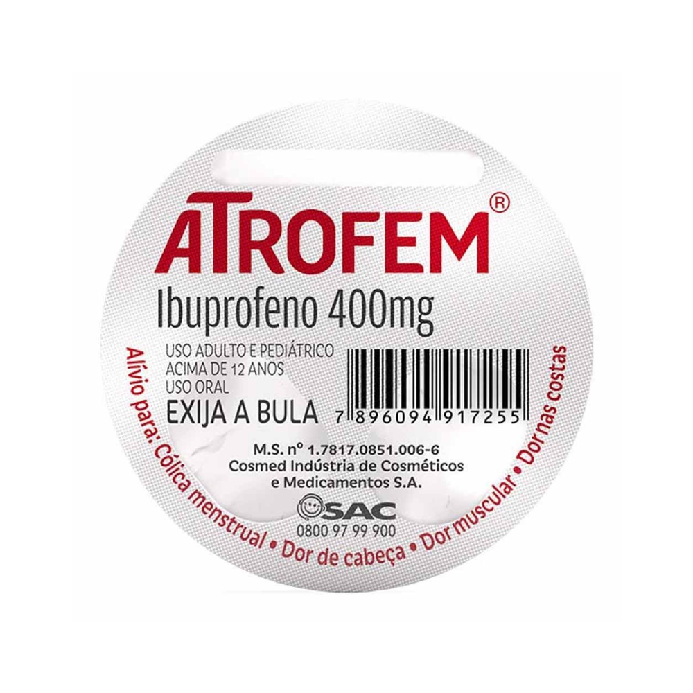 Atrofem 400mg, blíster com 2 cápsulas moles P7896094914995 - Atrofem ...