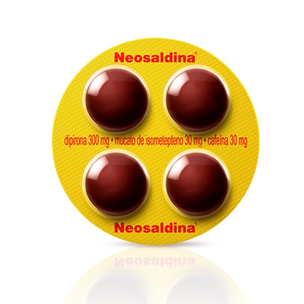 Neosaldina 30mg + 300mg + 30mg, blíster com 4 drágeas P7896641805653 ...