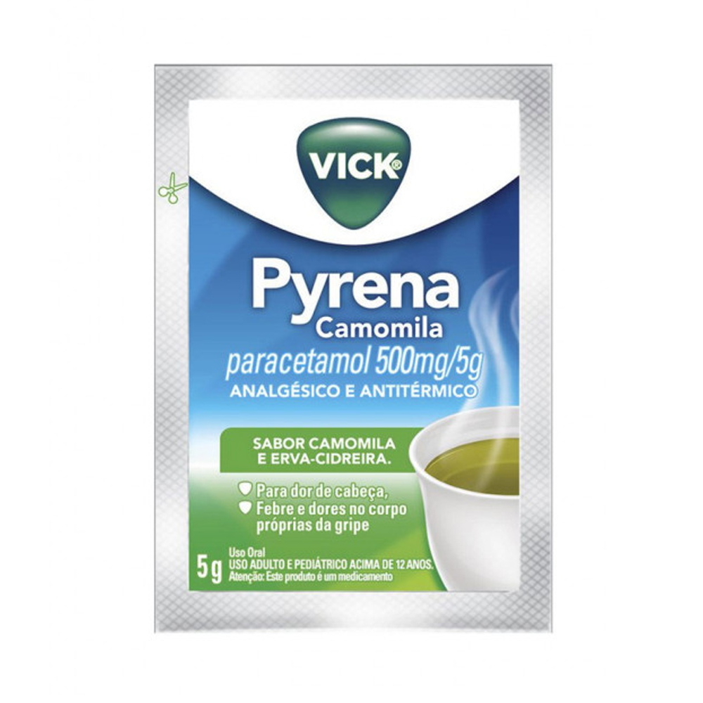Vick Pyrena 500mg/5g, 1 envelope com 5g de pó para solução oral, sabor ...