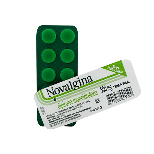 Novalgina 500mg, blíster com 10 comprimidos P7891058008642 - Novalgina ...