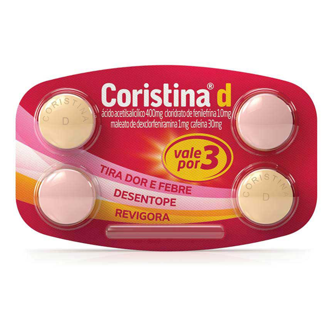Coristina D 1mg + 10mg + 30mg + 400mg, caixa com 120 comprimidos ...