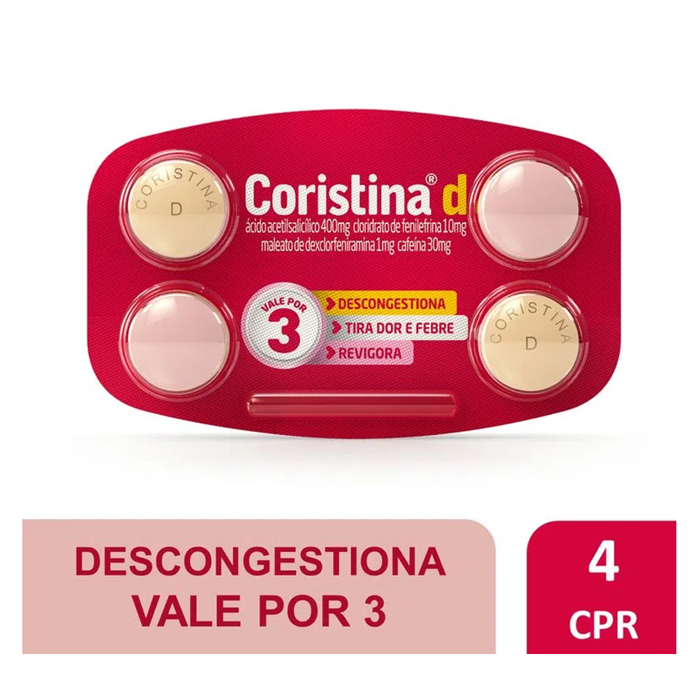Coristina D 1mg + 10mg + 30mg + 400mg, caixa com 120 comprimidos ...