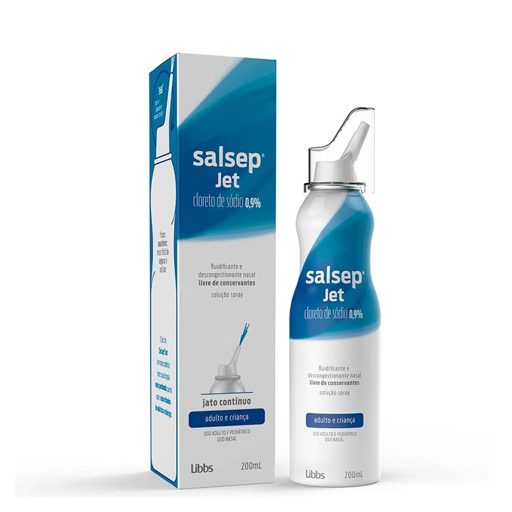 Salsep Jet 9mg/mL, frasco com 200mL de solução de uso nasal ...