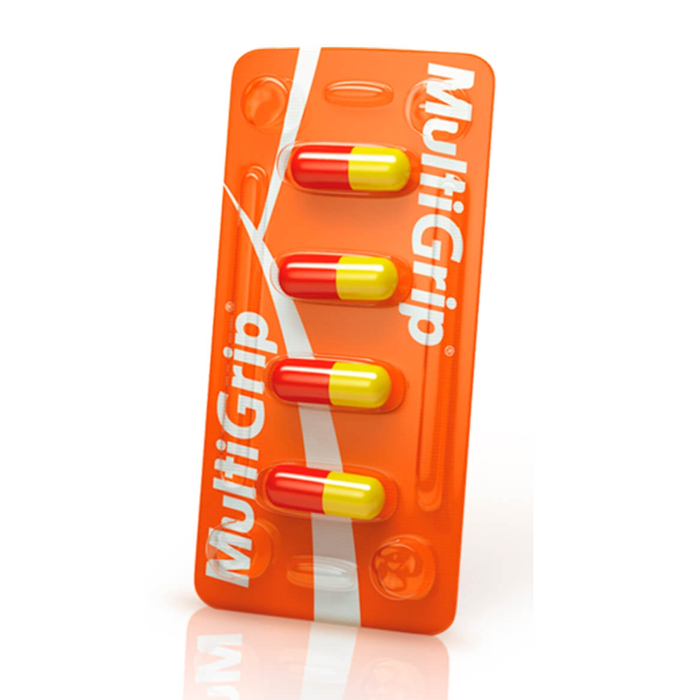 Multigrip Cápsula 400mg + 4mg + 4mg, blíster com 4 cápsulas ...