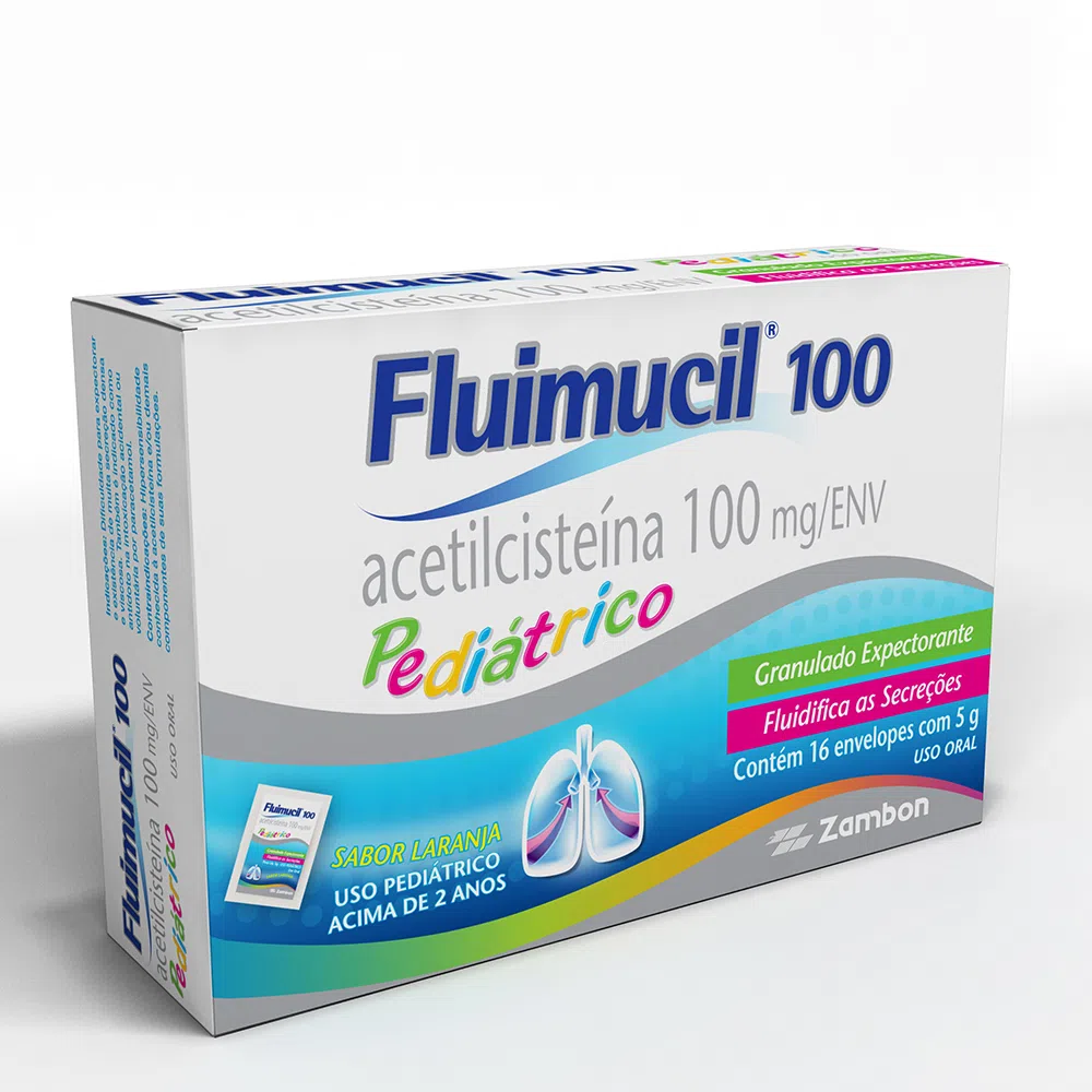 FLUIMUCIL 100MG C/16 ENV 5G ZAMBON - Fluimucil 100Mg Pediátrico Com 16 ...