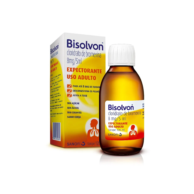 Bisolvon Xarope 1 6mg Ml Caixa Com 1 Frasco Com 120ml De Xarope