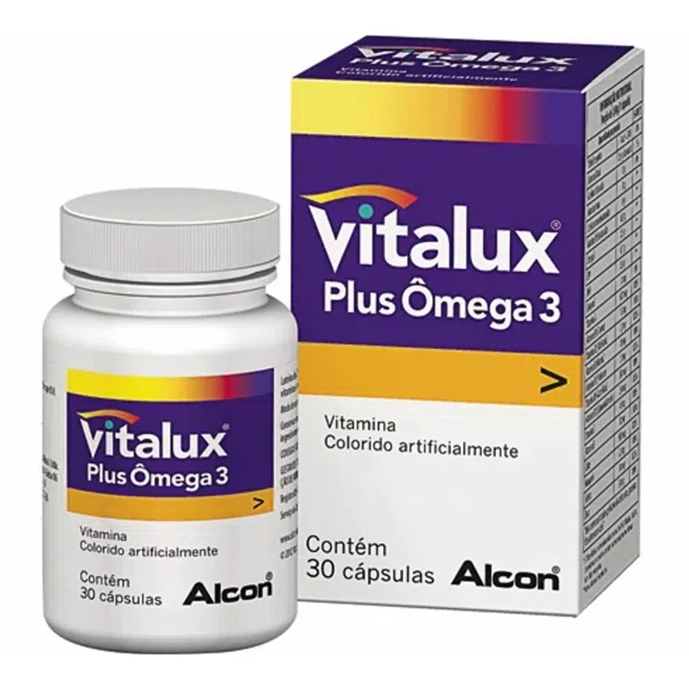 Vitalux Plus Ômega 3 frasco com 30 cápsulas P7896548198902 - Vitalux ...