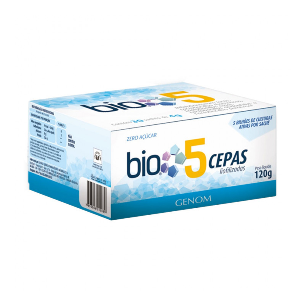 BIO 5 PROBIOTICO C/30 SACHE GENOM - Bio 5 Probiótico Com 30 Sachês ...