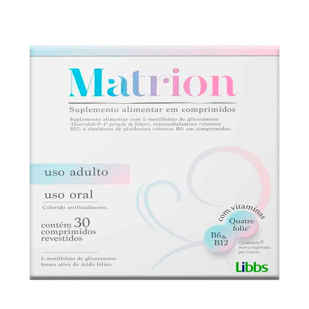 MATRION C/30 CPR LIBBS - Matrion Com 30 Comprimidos Libbs - LIBBS