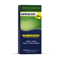 APRACUR DUO C/12 CPR HYPERA - Apracur Duo Com 12 Comprimidos Hypera ...