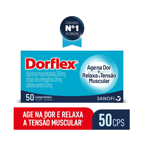 Dorflex 35mg + 300mg + 50mg, caixa com 50 comprimidos P7891058020941 ...