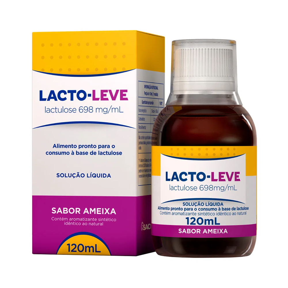 Lacto-Leve 698mg/mL, frasco com 120mL de solução de uso oral, sabor ...