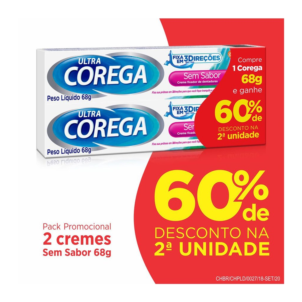 KIT COREGA ULTRA S/ SABOR 68G+2ºUNIDADE 60% DE DESCONTO GSK - Kit ...
