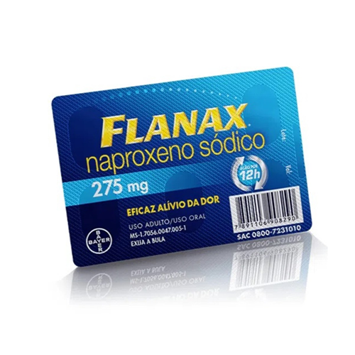 Flanax 275mg, caixa com 5 comprimidos revestidos P7891106908290 ...