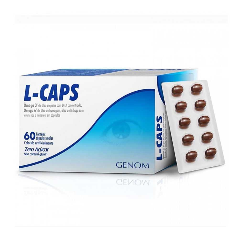 L-Caps 60 Cápsulas P7896006290360 - L-Caps Com 60 Cápsulas Genom - GENOM