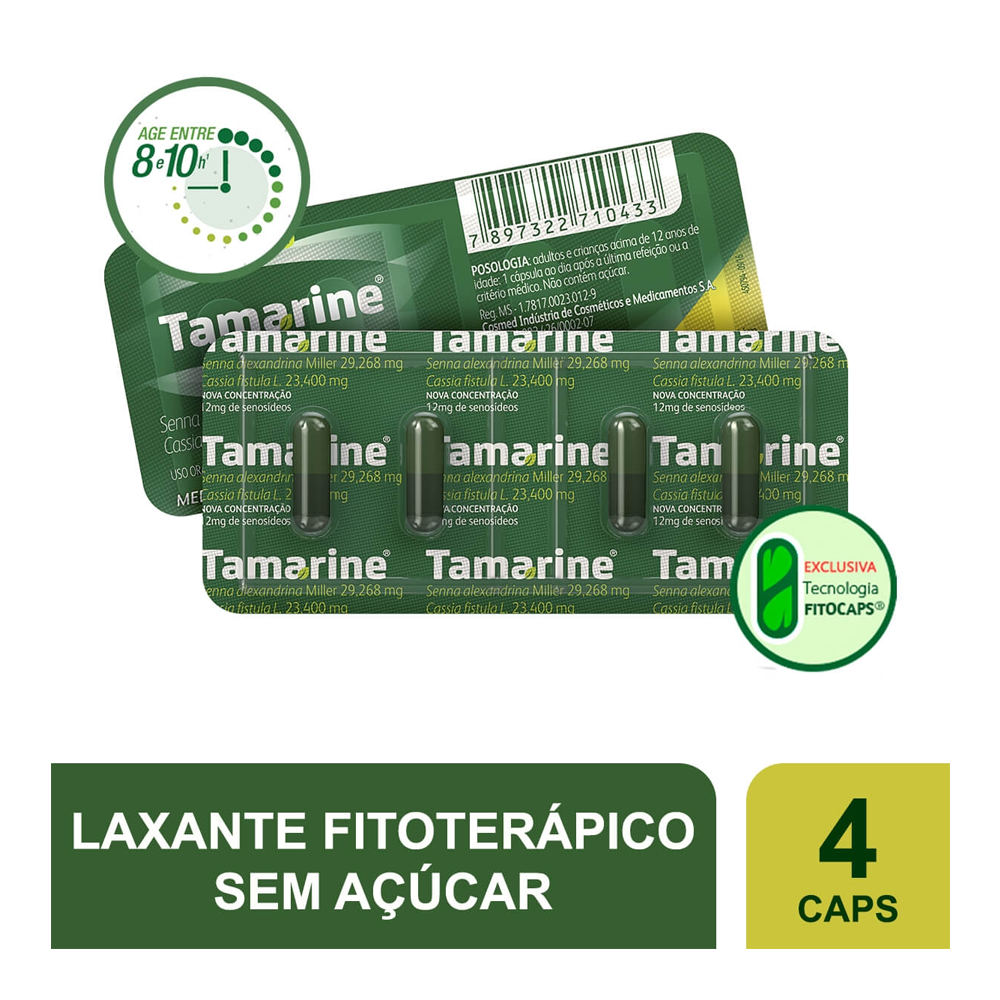 Tamarine 12mg, blíster com 4 cápsulas P7896094906600 - Tamarine 12Mg ...