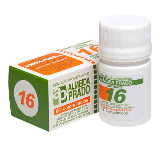 Complexo Homeopático Almeida Prado Nº 16 caixa com 60 comprimidos ...