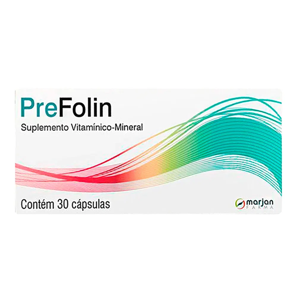 PreFolin 30 cápsulas P7896226105505 - Prefolin Com 30 Cápsulas Marjan ...