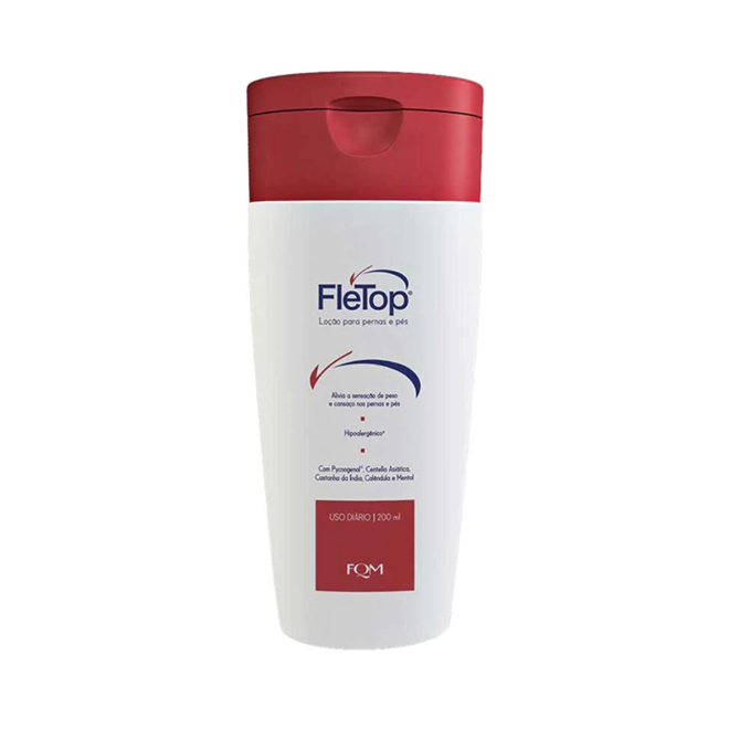 Loção para Pernas e Pés FleTop 200mL P7898040324438 - Fletop Loção Para ...