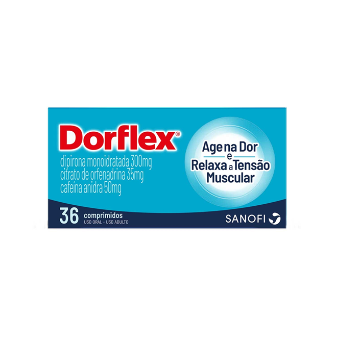 Dorflex 35mg + 300mg + 50mg, caixa com 36 comprimidos P7891058017507 - Dorflex Com 36 ...