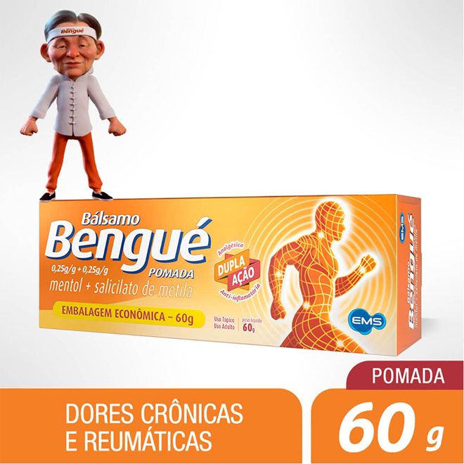 Bálsamo Bengué Pomada 0,25g + 0,25g, caixa com 1 bisnaga com 60g de ...