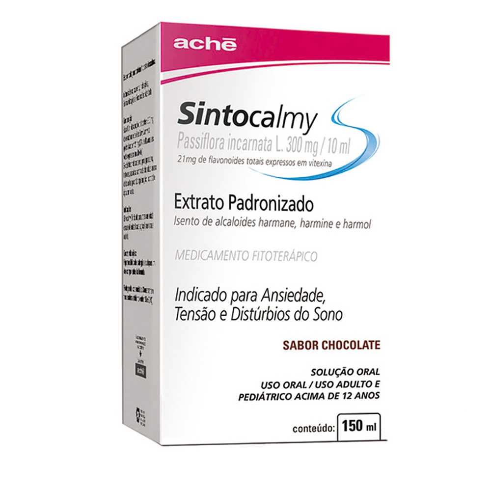 Sintocalmy 300mg/10mL, caixa com 1 frasco com 150mL de solução de uso ...