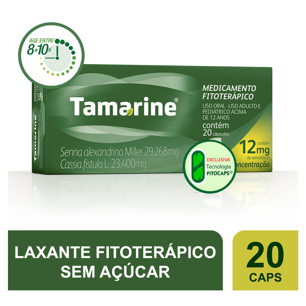Tamarine 12mg, caixa com 20 cápsulas P7896094906594 - Tamarine 12Mg Com ...
