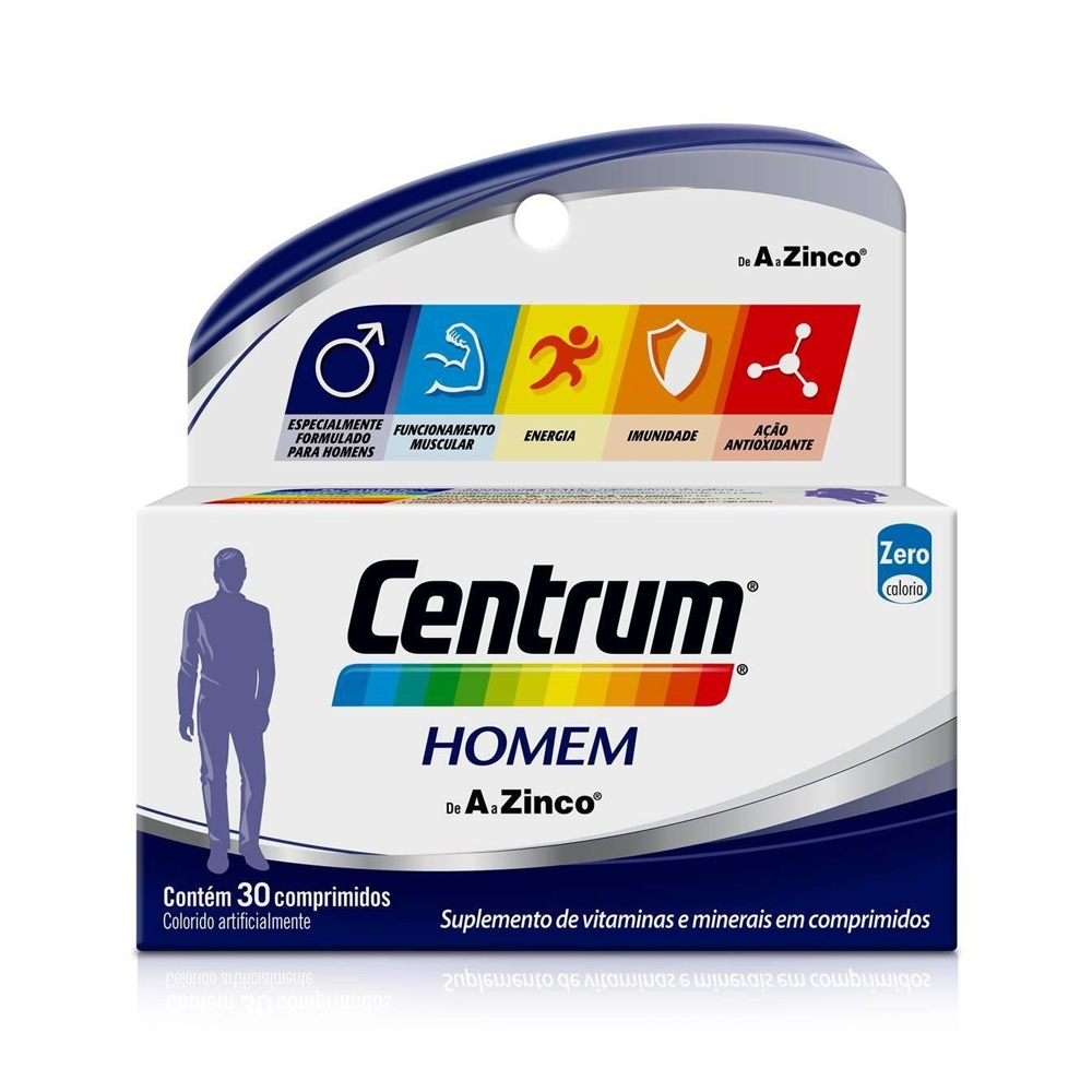 Centrum Homem Caixa, 30 Comprimidos P7891045043144 - Centrum Homem 30 ...