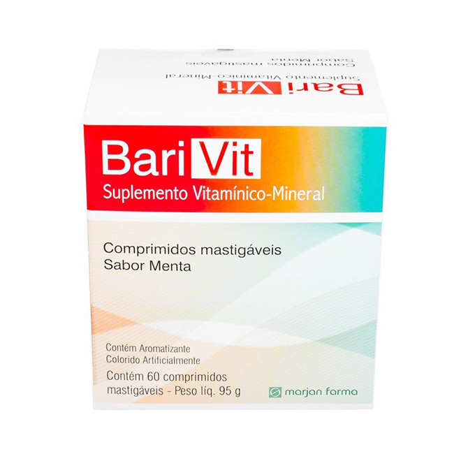 Suplemento Barivit Menta, 60 Comprimidos Mastigáveis P7896226105192 ...