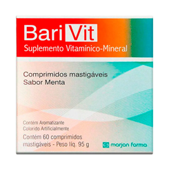 Suplemento Barivit Menta, 60 Comprimidos Mastigáveis P7896226105192 ...